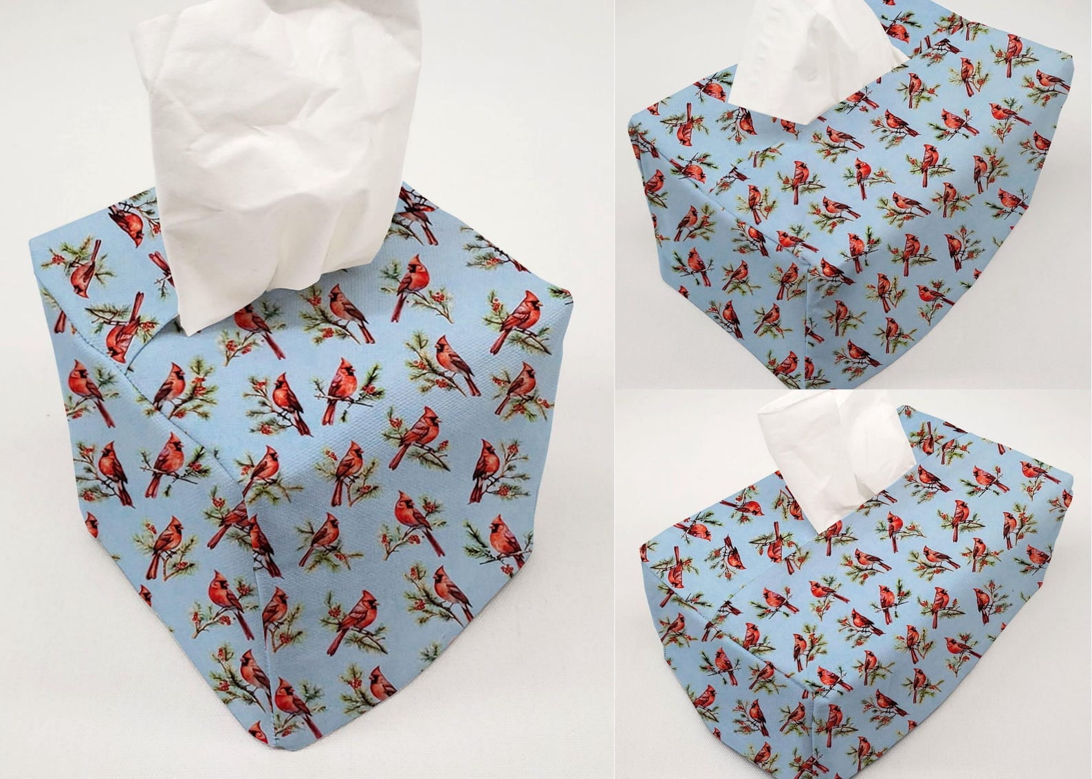 Cardinals Birds & Berries Tissue Box Cover by Penny's Needful Things ...