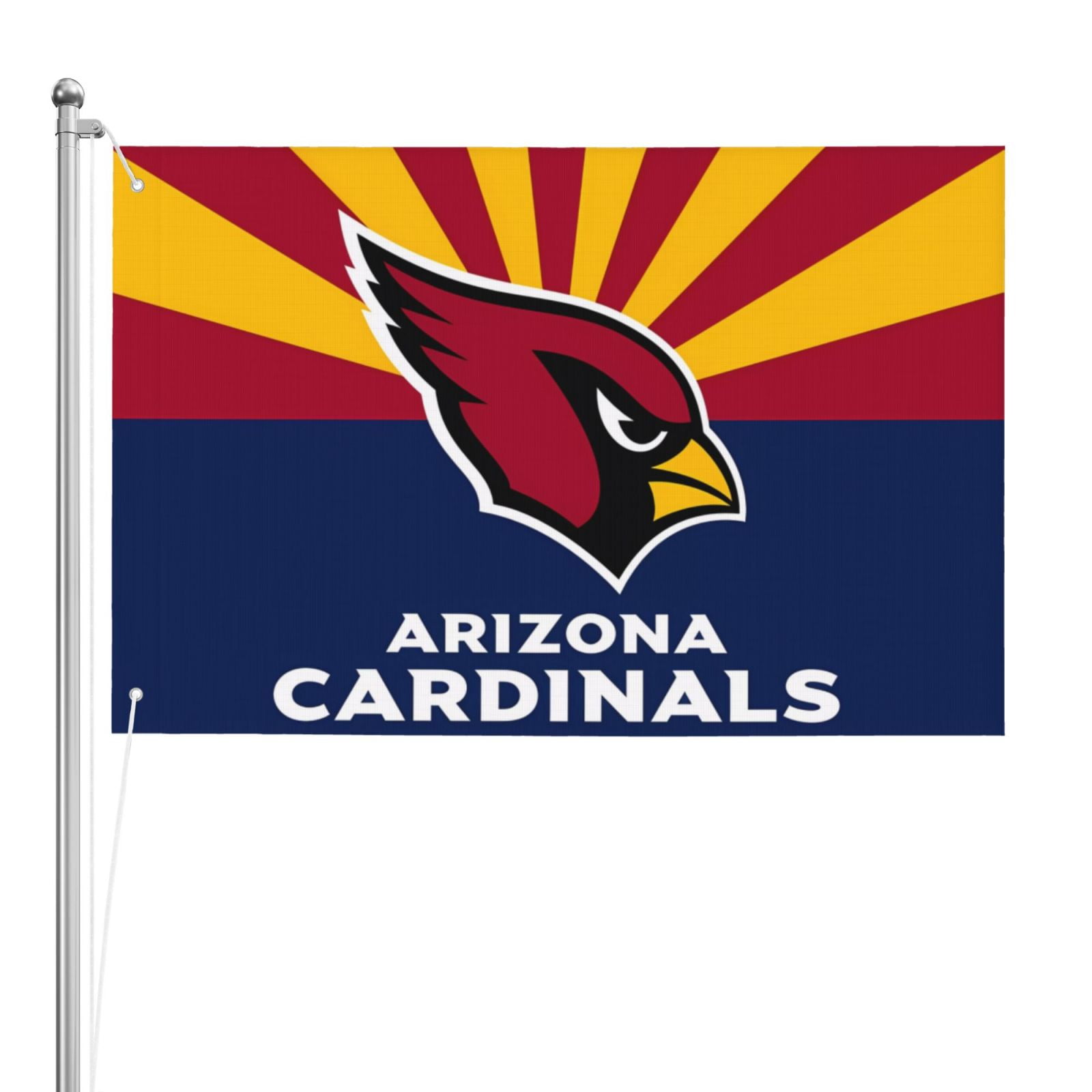Cardinals Double Sided Flag 3x5FT There are two corns on each end of ...