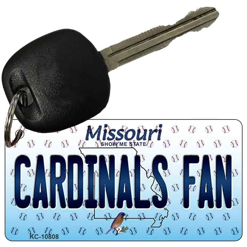Cardinals Fan Missouri State License Plate Tag Key Chain KC-10808 3" x ...