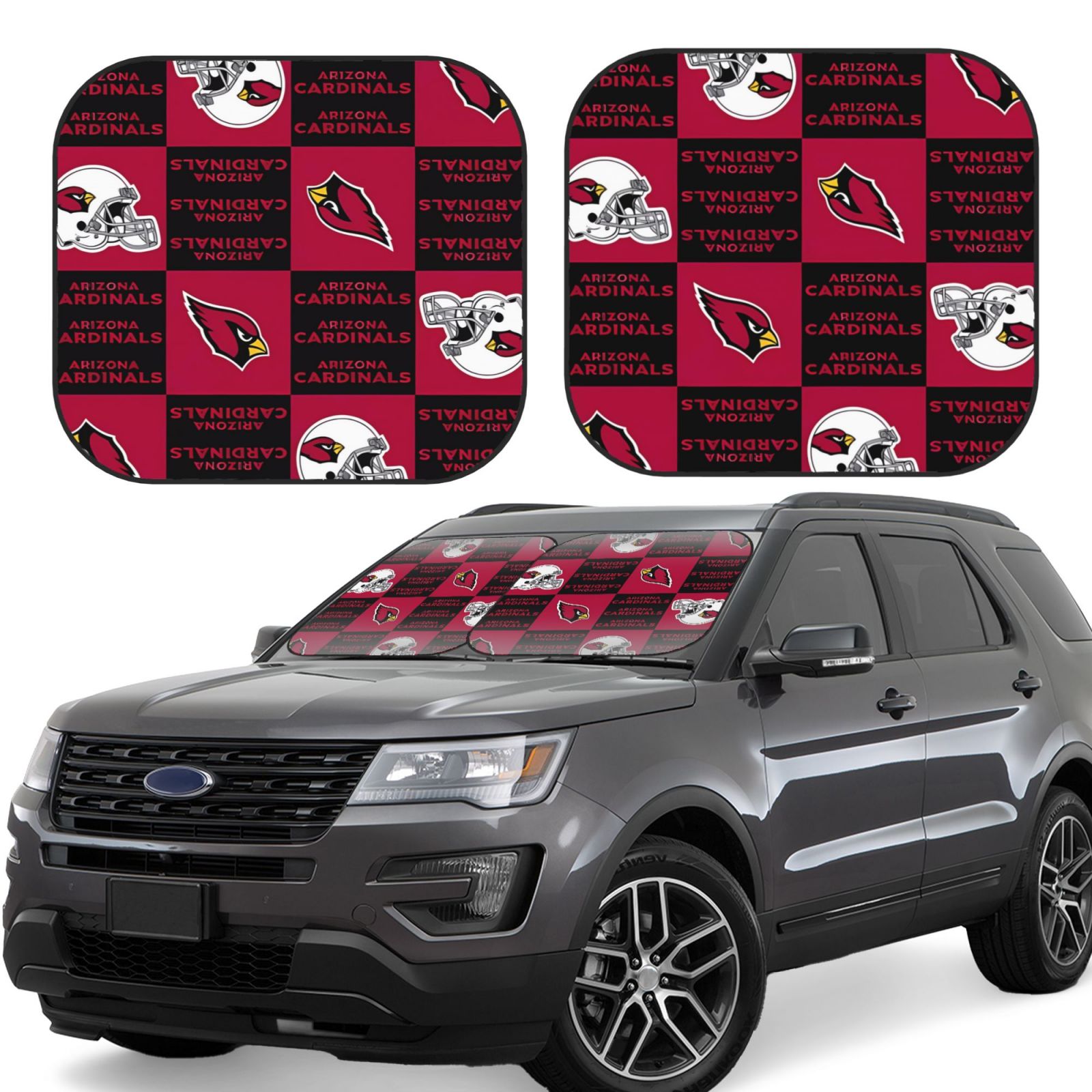 Cardinals Foldable Car Sun Shade Football Team Car Windshield Sun Shade ...