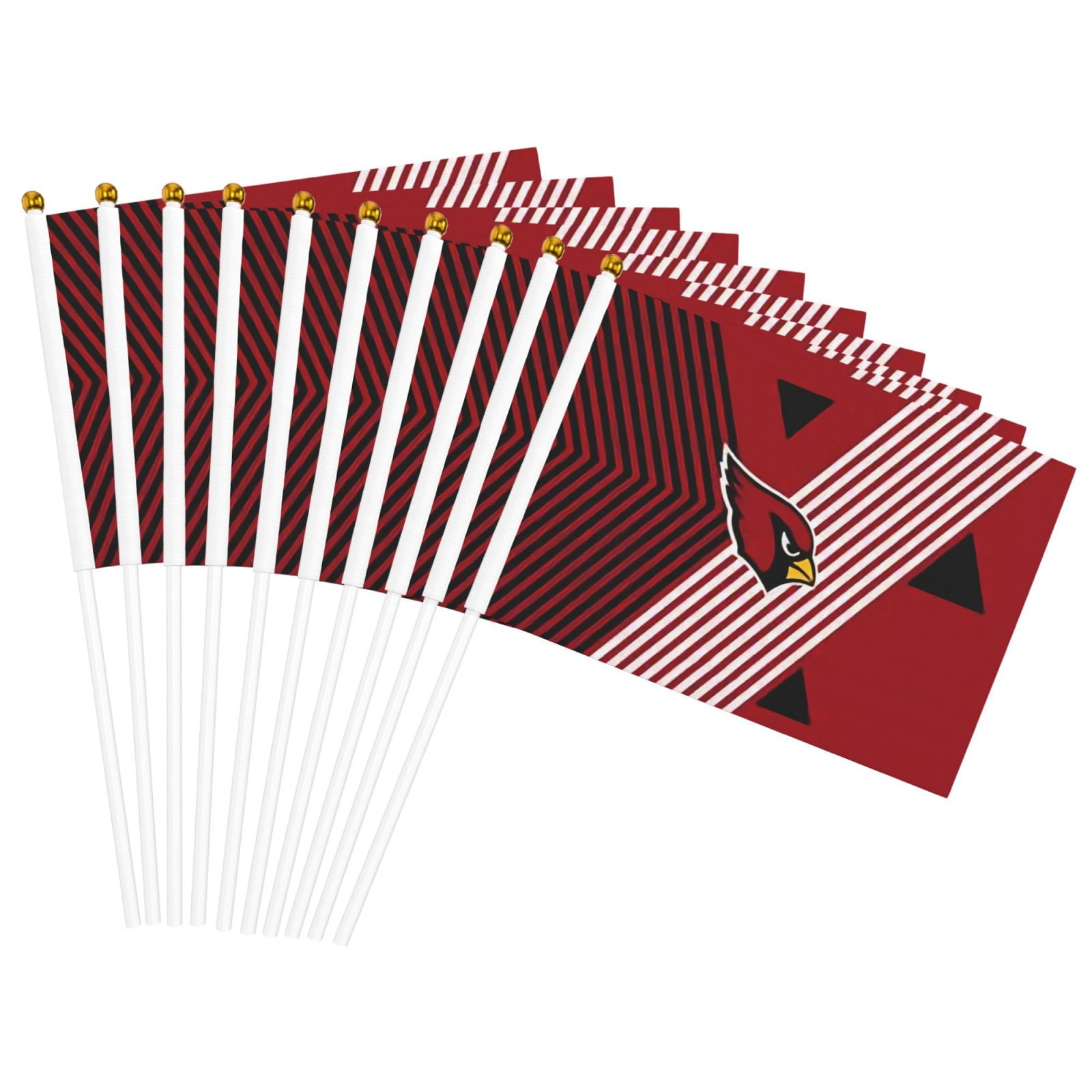 Cardinals Football Team Double Sided Hand Waving Flags 5.5x8.2 Inch ...