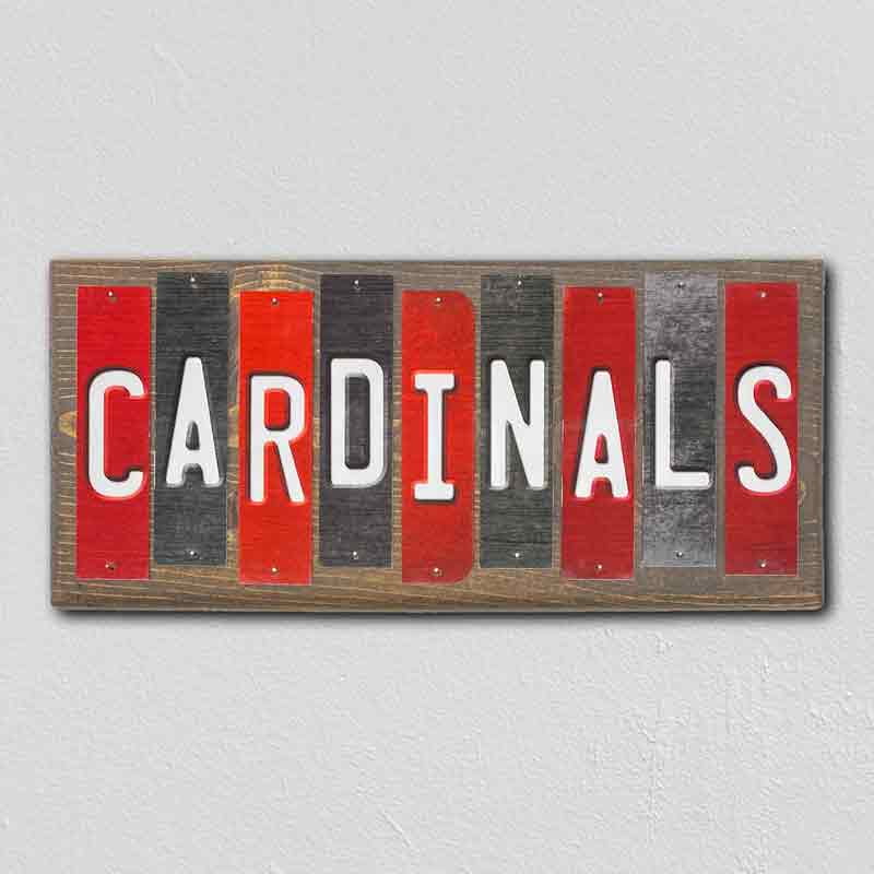 Cardinals KY Team Colors College Fun Strips Novelty Wood Sign WS-912 8 ...