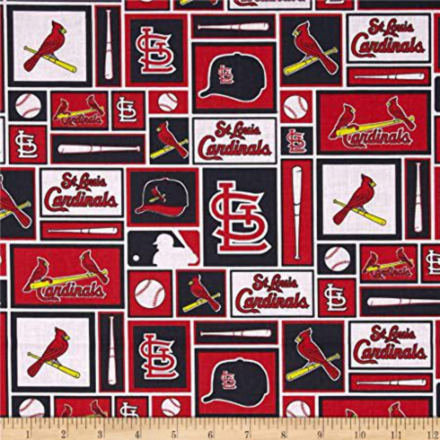 Cardinals Patch Cotton Fabric - Walmart.com