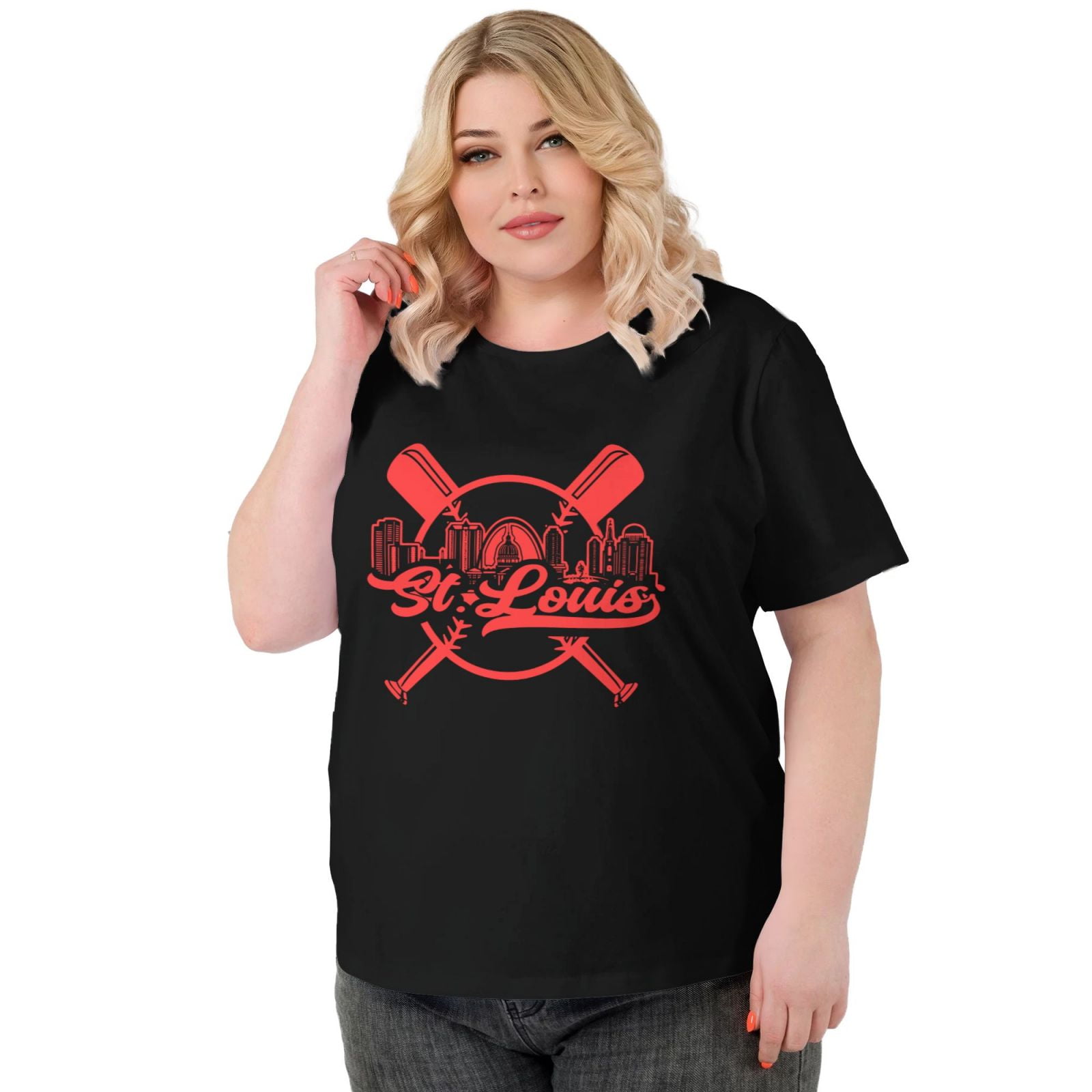 Cardinals Plus Size Women's Short-sleeved T-shirt Oversized Tees Summer ...