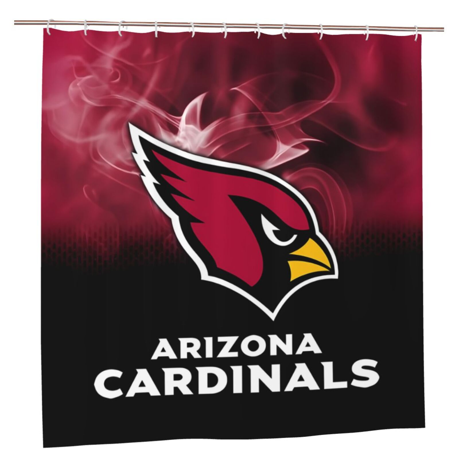 Cardinals Shower Curtain 72x72in Football Team Vintage Waterproof ...