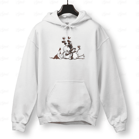 Cardinals Snowman Winter Holiday Scenic Cheer Fun Graphic Hoodie Shirt ...