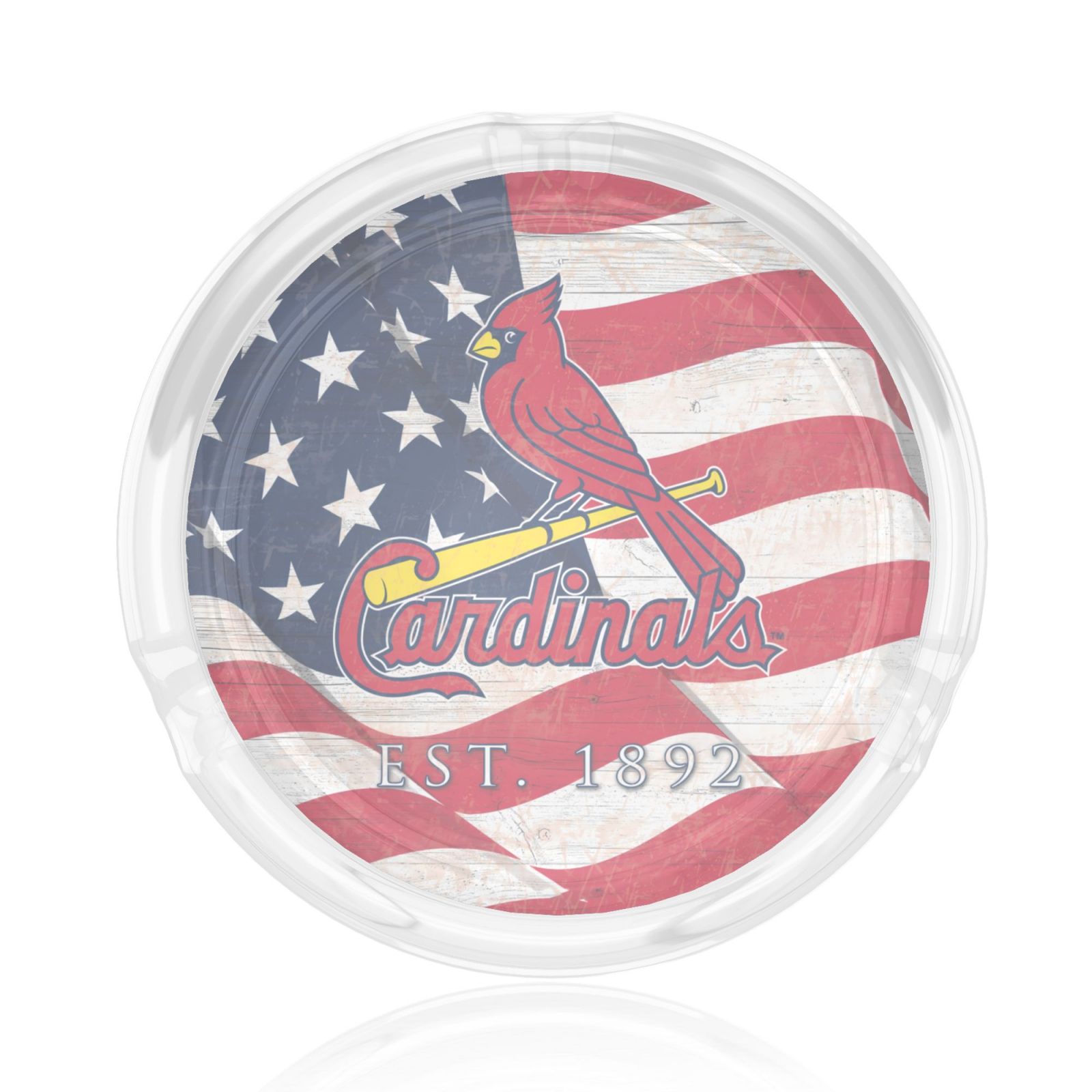 Cardinals Team Round Glass Ashtray, Customized With Baseball Theme ...