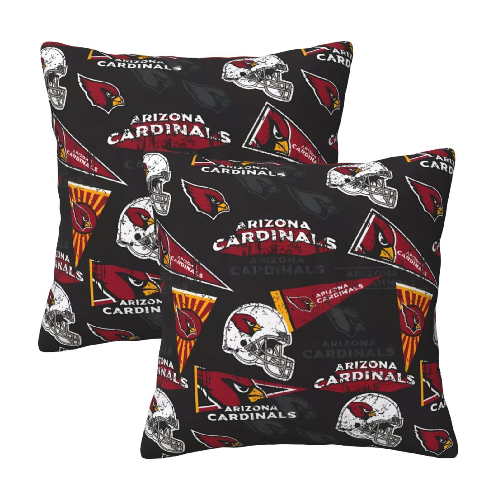 Cardinals Throw Pillow 2 Piece Football Team Logo Unisex Sofa ...