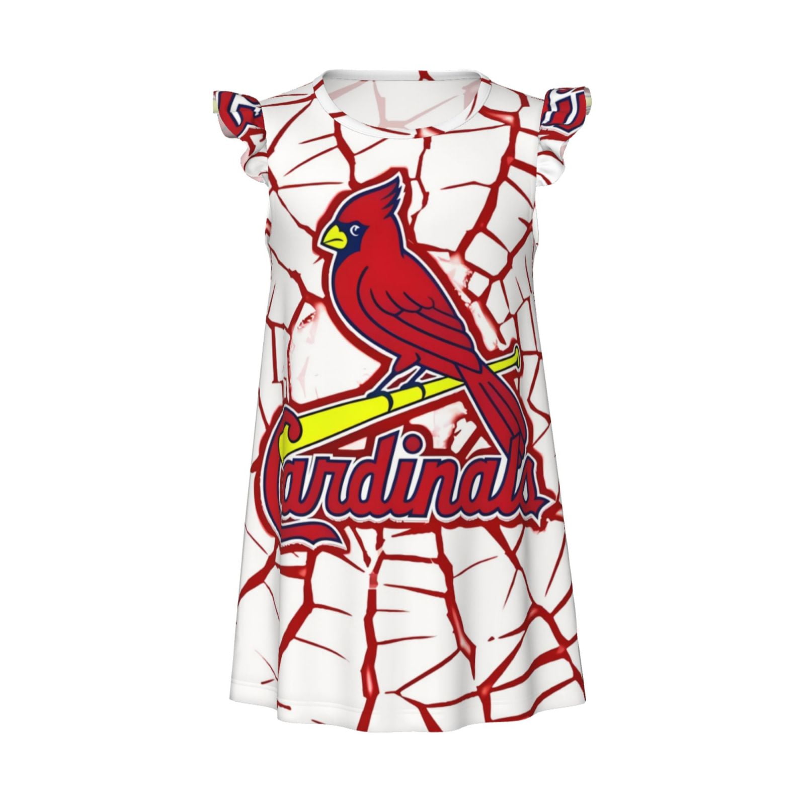 Cardinalss Girls Nightgown Night Dress Flutter Sleeve Sleepwear Pajamas ...