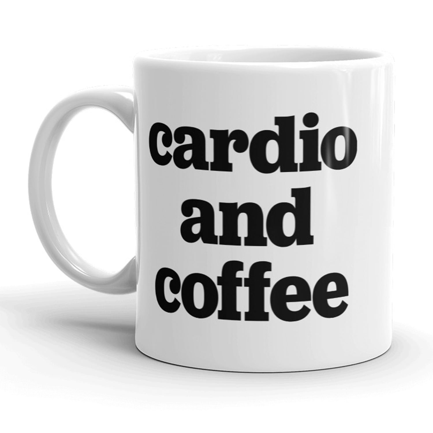Cardio and Coffee Mug Funny Workout Fitness Coffee Cup - 11oz - Walmart.com
