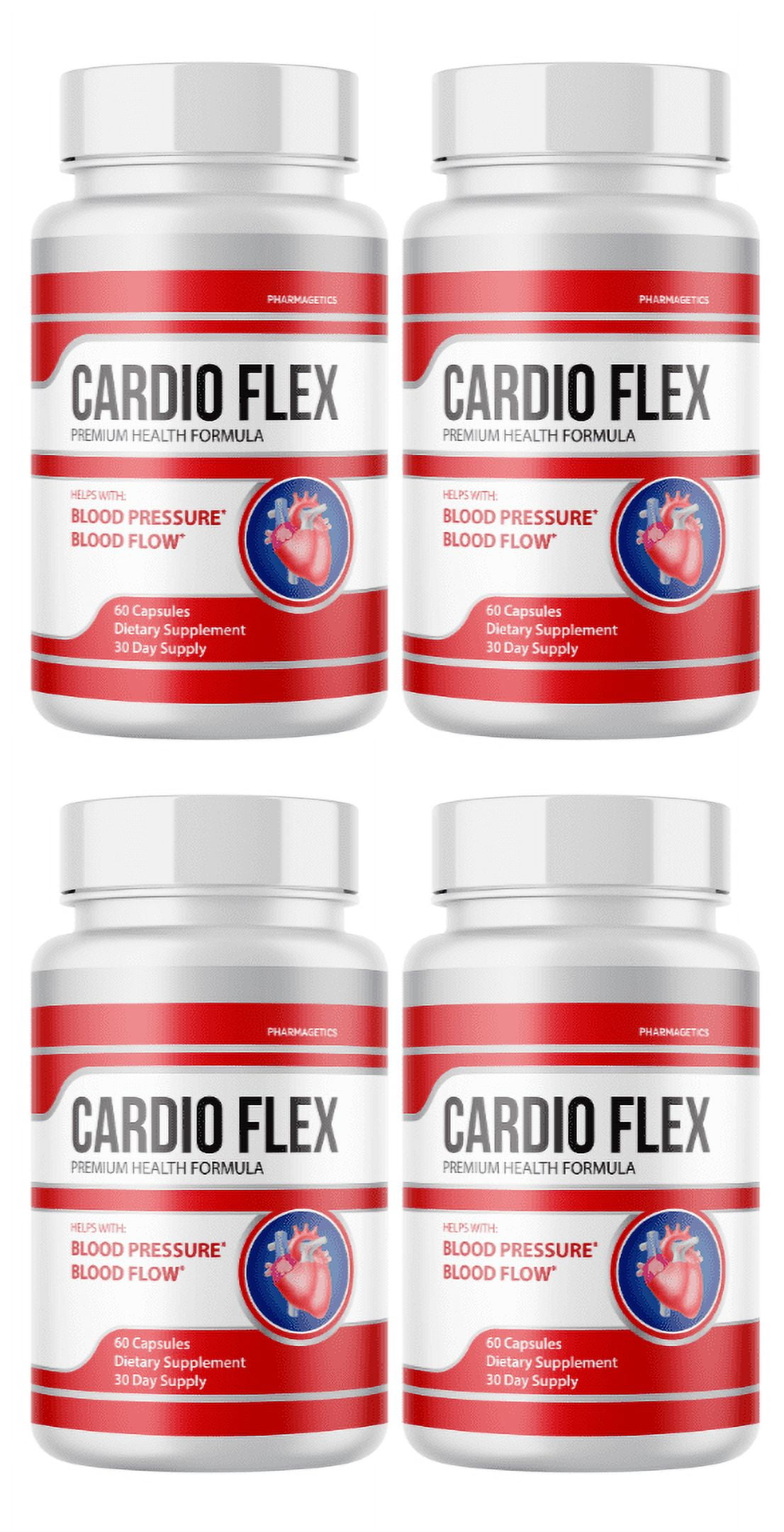 Cardio Flex Premium Health Formula 4 Bottles 240 Capsules - Walmart.com