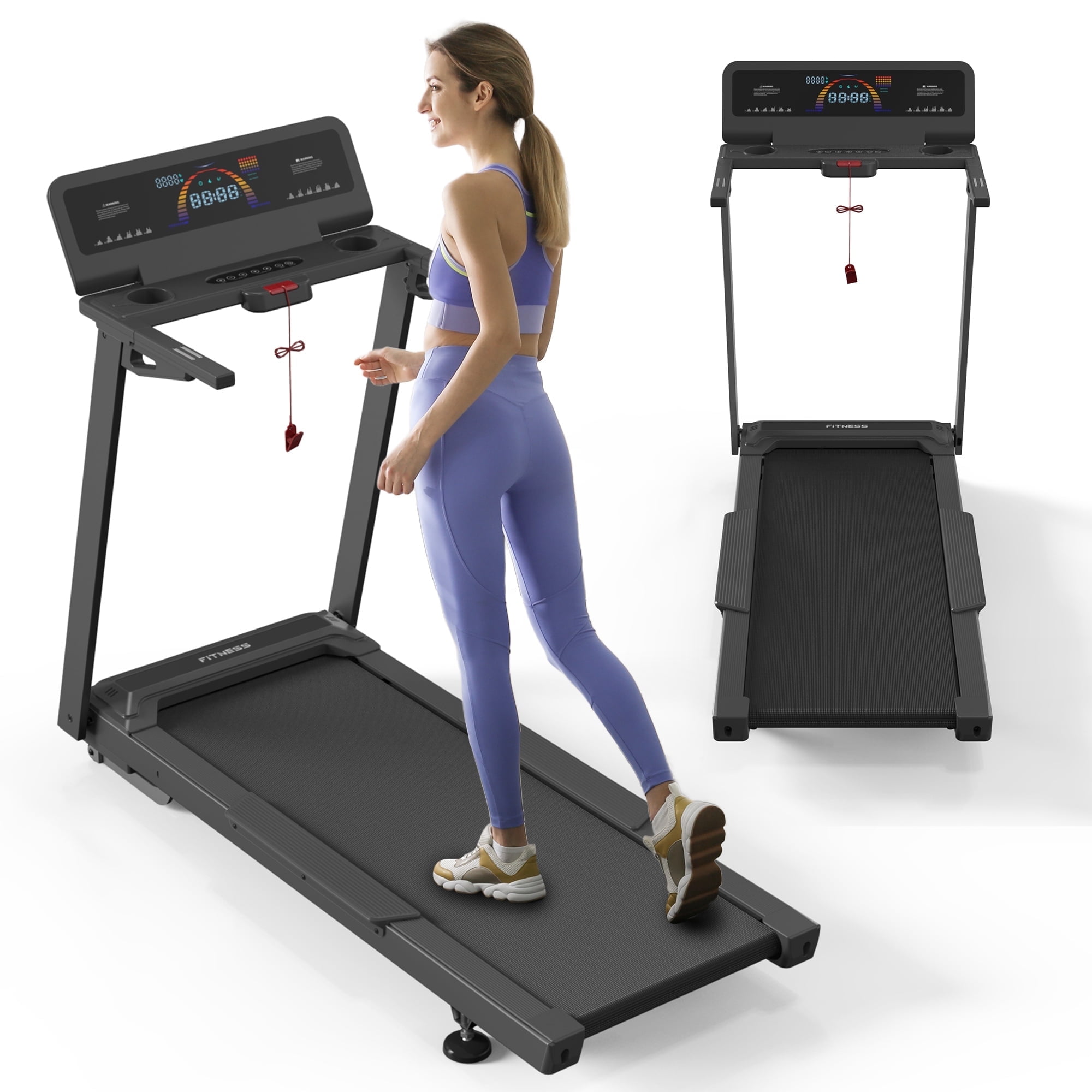 Cardio Flex Treadmill with Incline, Heart Rate Monitor, and Bluetooth ...