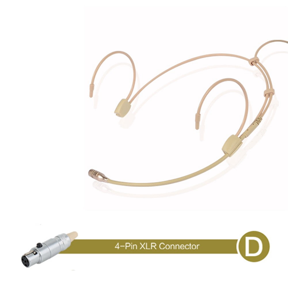 Cardioid Earhook Headworn Microphone for Shure Wireless System Beige ...