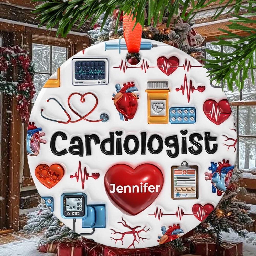 Cardiologist Christmas Ornament, Ceramic, Acrylic, Keepsake for Mother ...