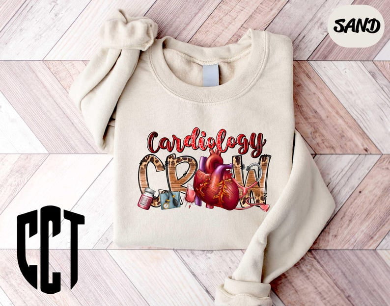 Cardiology Crew Shirts, Anatomical Heart Shirt, Shirt For Cardiology ...