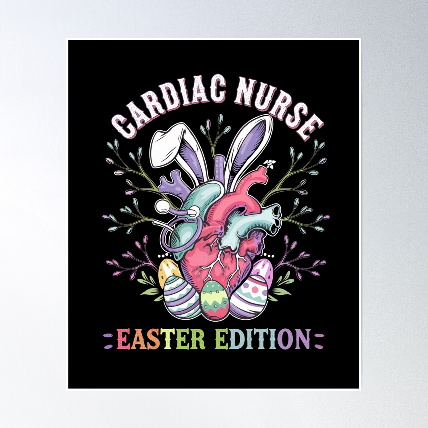 Cardiology Nurse Easter Poster Wall Art, Modern Wall Decor, 16x24 ...