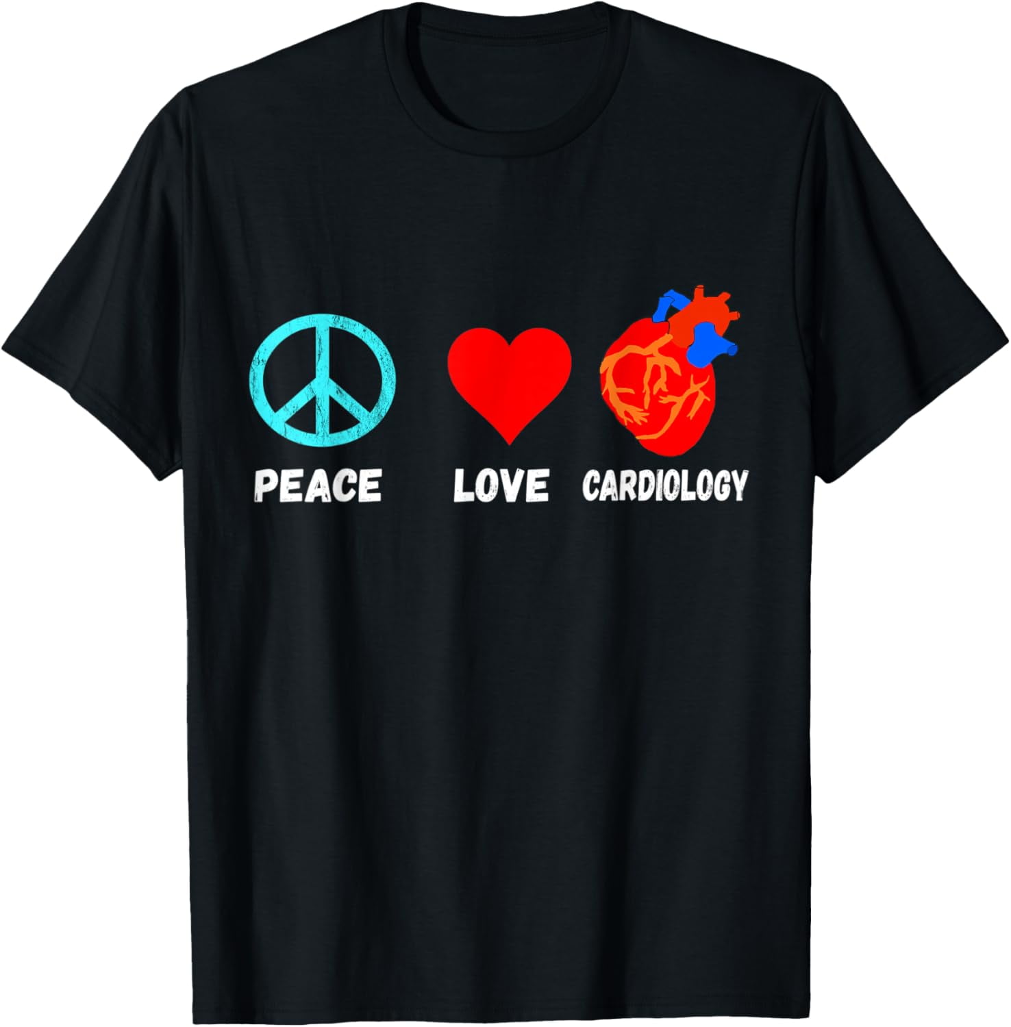 Cardiology Peace Love Cardiologist Cardiac Cath Lab Nurse T-ShirtMen ...