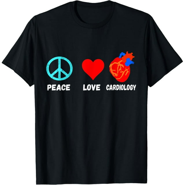Cardiology Peace Love Cardiologist Cardiac Cath Lab Nurse T-ShirtMen ...