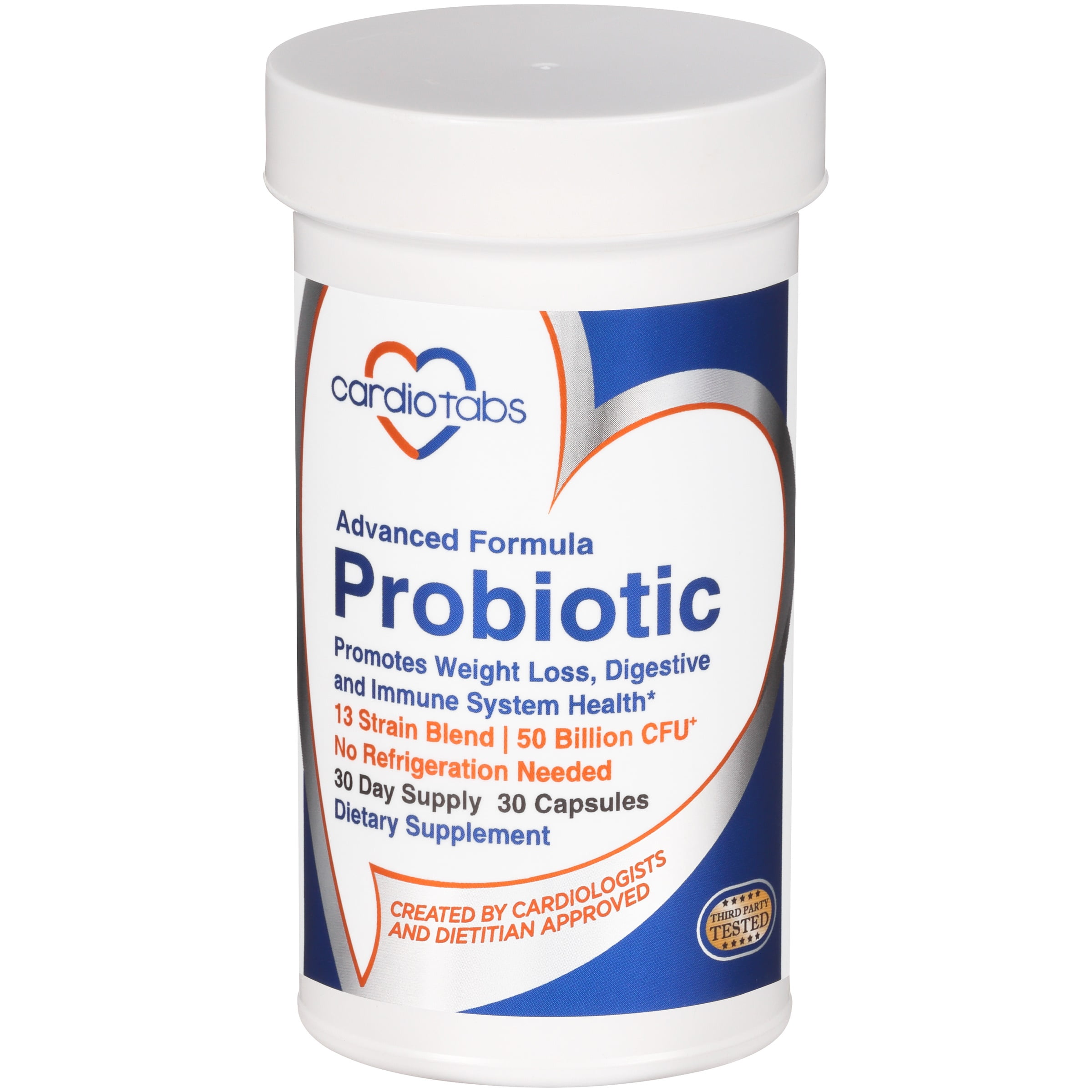 Cardiotabs Advanced Formula Probiotic, 13 Strains Including DDS-1, 50 ...