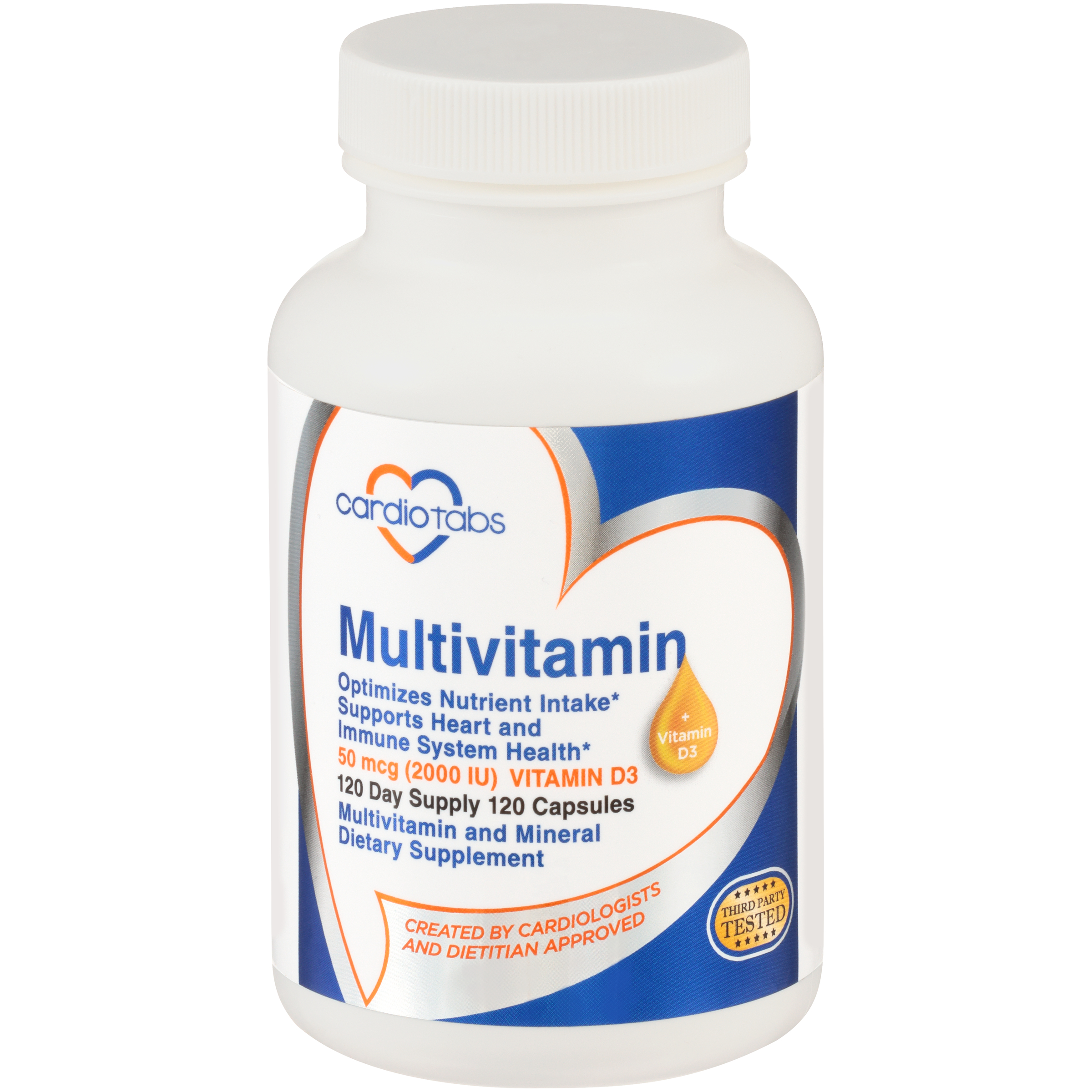 Cardiotabs Multivitamin - 120 Day Supply - Packed with Natural ...
