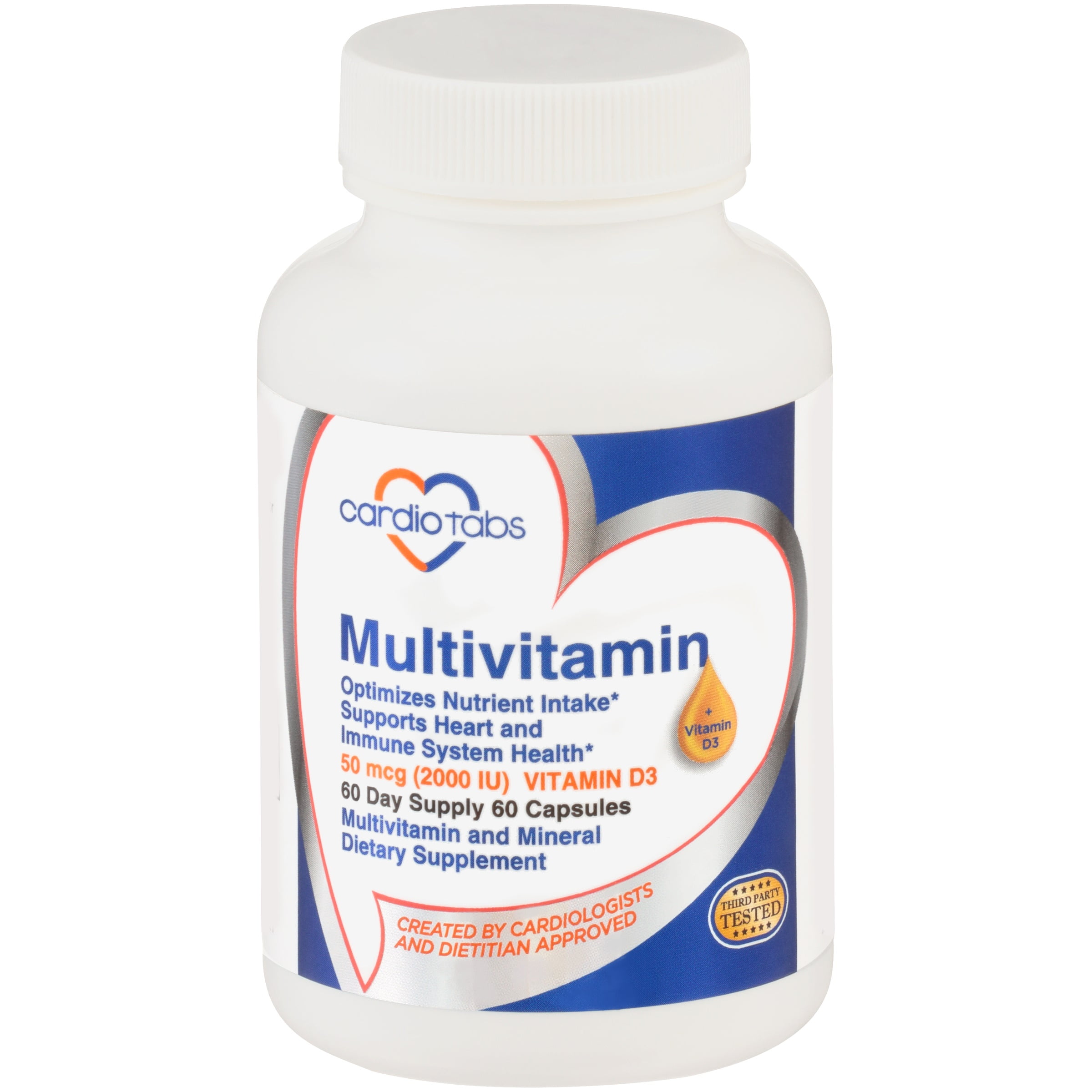 Cardiotabs Multivitamin - 60 Day Supply - Packed with Natural ...