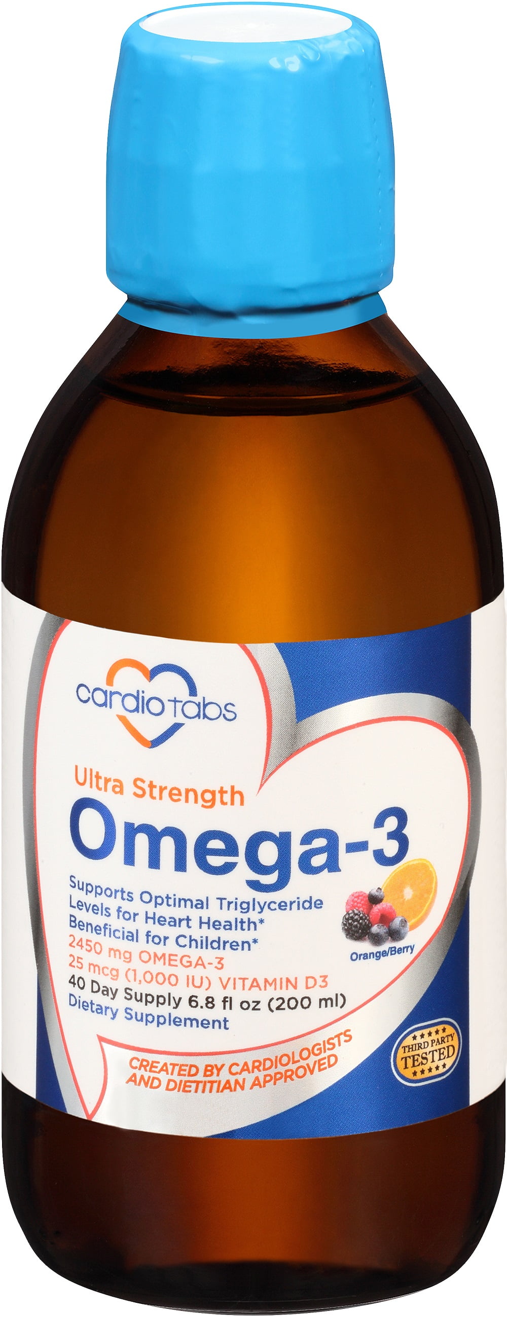 Cardiotabs Ultra Strength Liquid Omega-3 - 2200 mg Omega-3 & 1000 IU ...