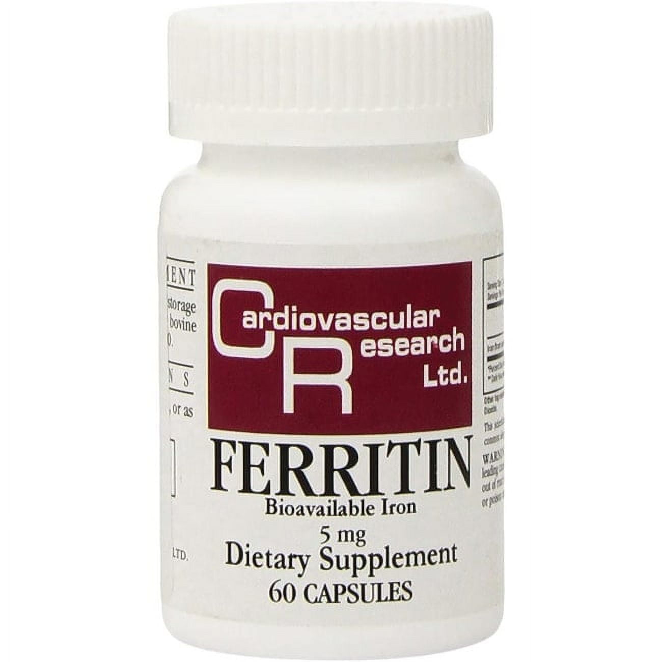 Cardiovascular Research Ferritin Bioavailable Iron 5 mg 60 Caps ...
