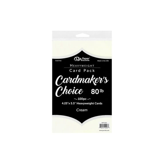 Cardmakers Choice Card 5.5x4.25 80lb Cream100pc - Walmart.com
