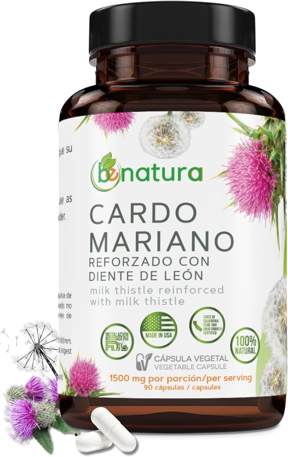 Cardo Mariano reforzado con diente Leon (Milk Thistle Reinforced with ...