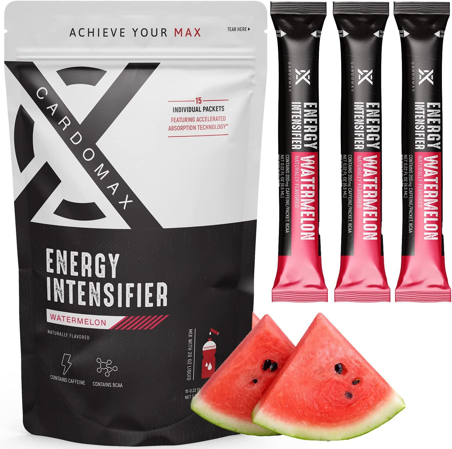 CardoMax Clear Liquid Mix - Pre-Workout + Caffeine, BCAA, & 100% B3, 6 ...