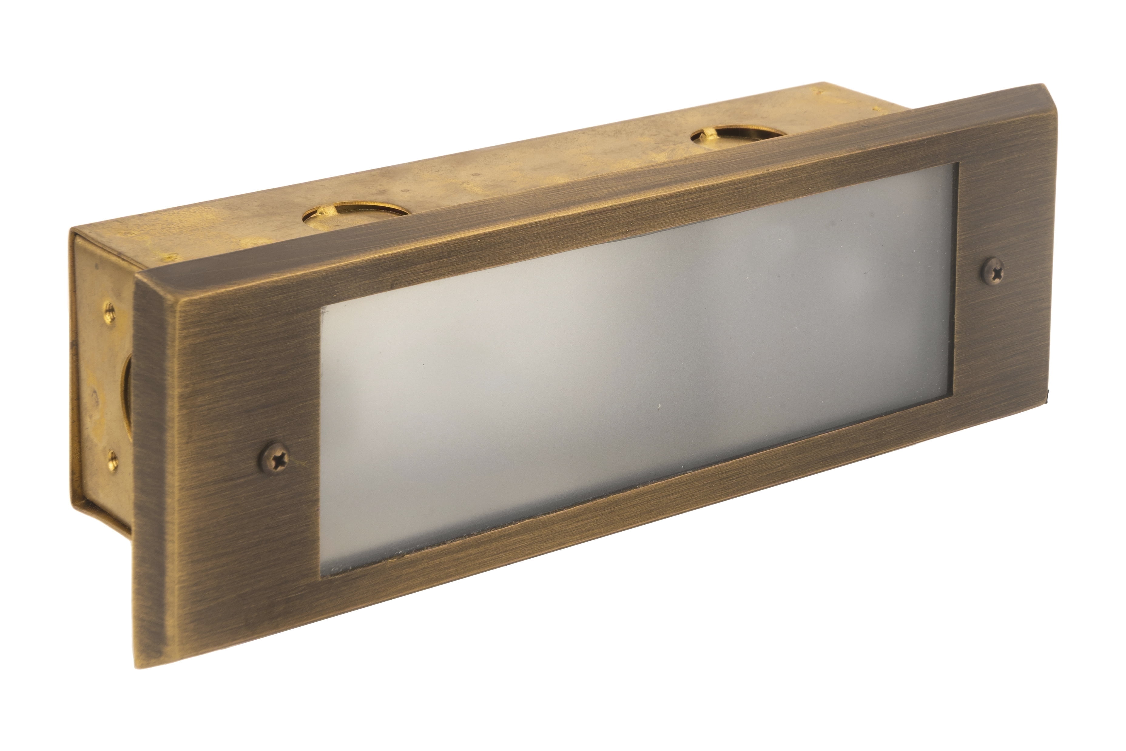 Cardon Lighting Outdoor Step Light Brass Low Voltage Frosted Glass Lens ...