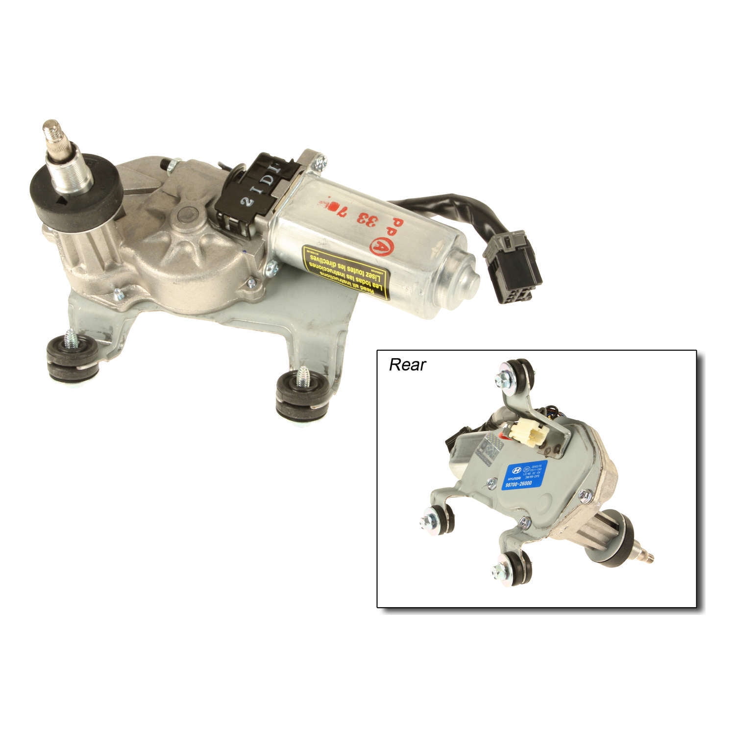 Cardone Reman Window Wiper Motor, w/o Washer Pump Fits 2001-2006 ...