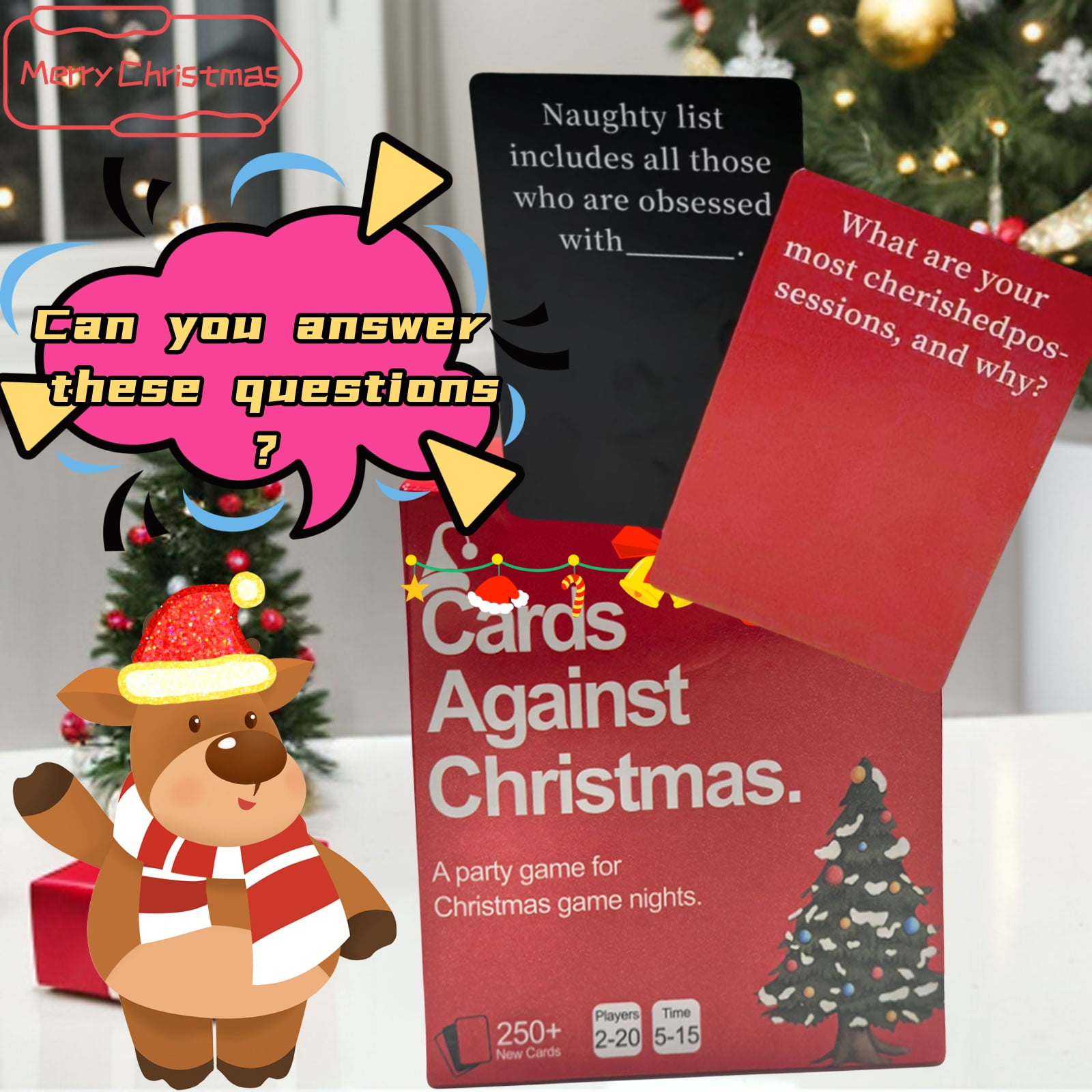 Cards Against Christmas, Hilarious Holiday Game for Christmas Night ...