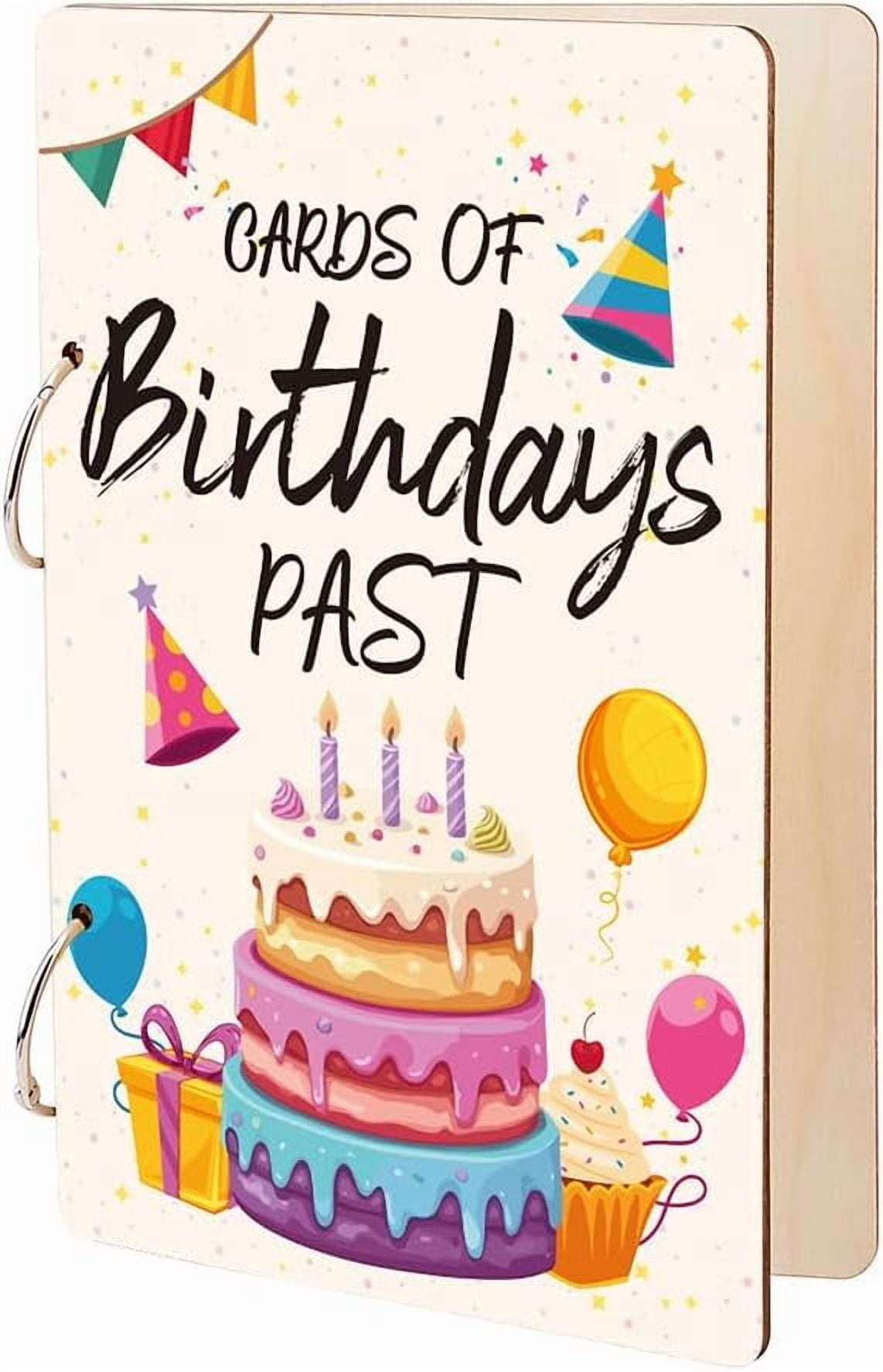 Cards of Birthdays Past Greeting Card Holder Organizer Wooden Card ...