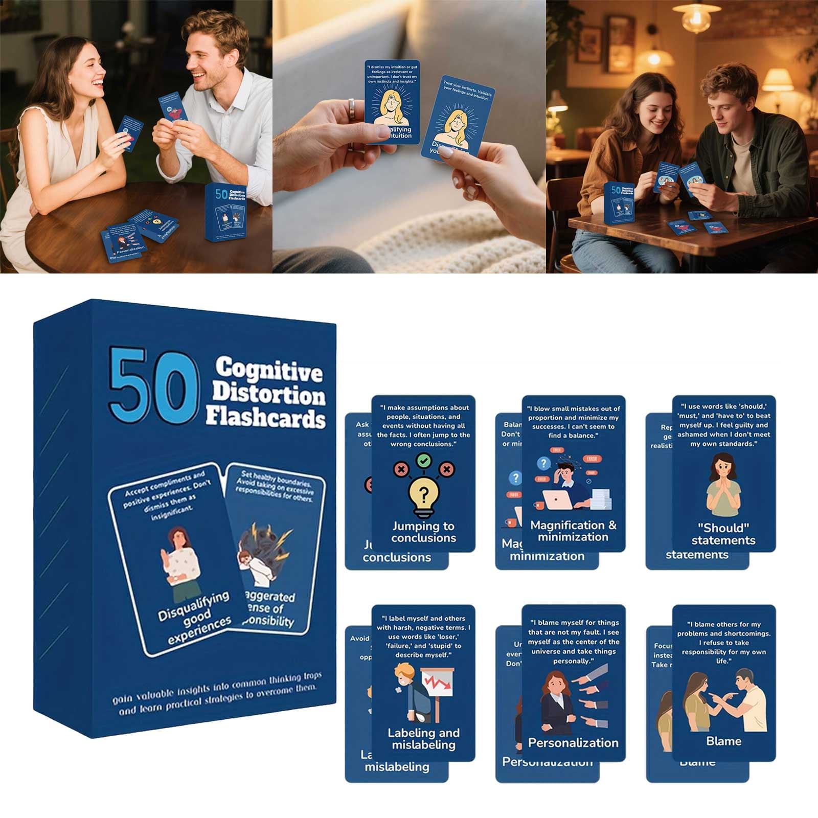 Cards Game Distortions Affirmations Card 50 Distortion Flashcards ...