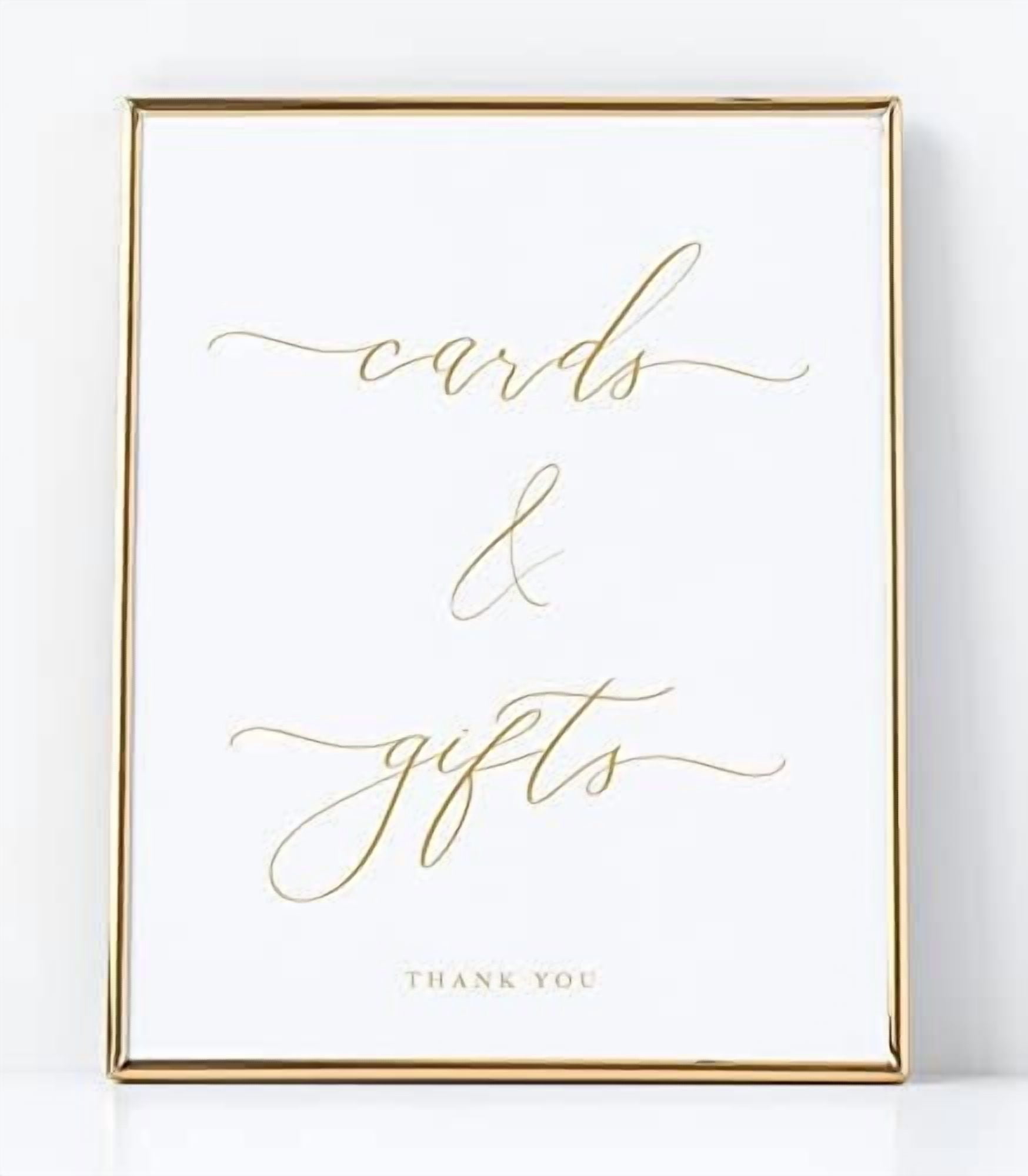 Cards and Gifts Sign for Wedding Ceremony and Reception, White Sign ...
