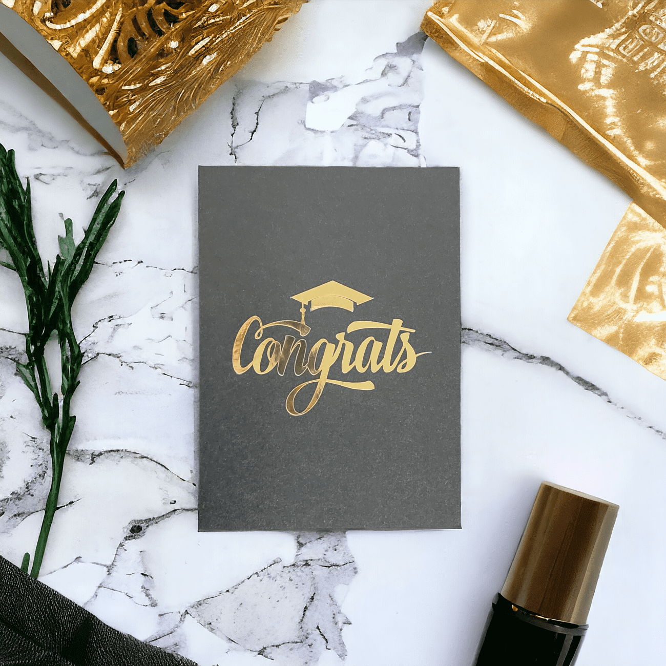 Cardstalked Foil Embossed Graduation Card - Pop-Up Congrats with Cap ...