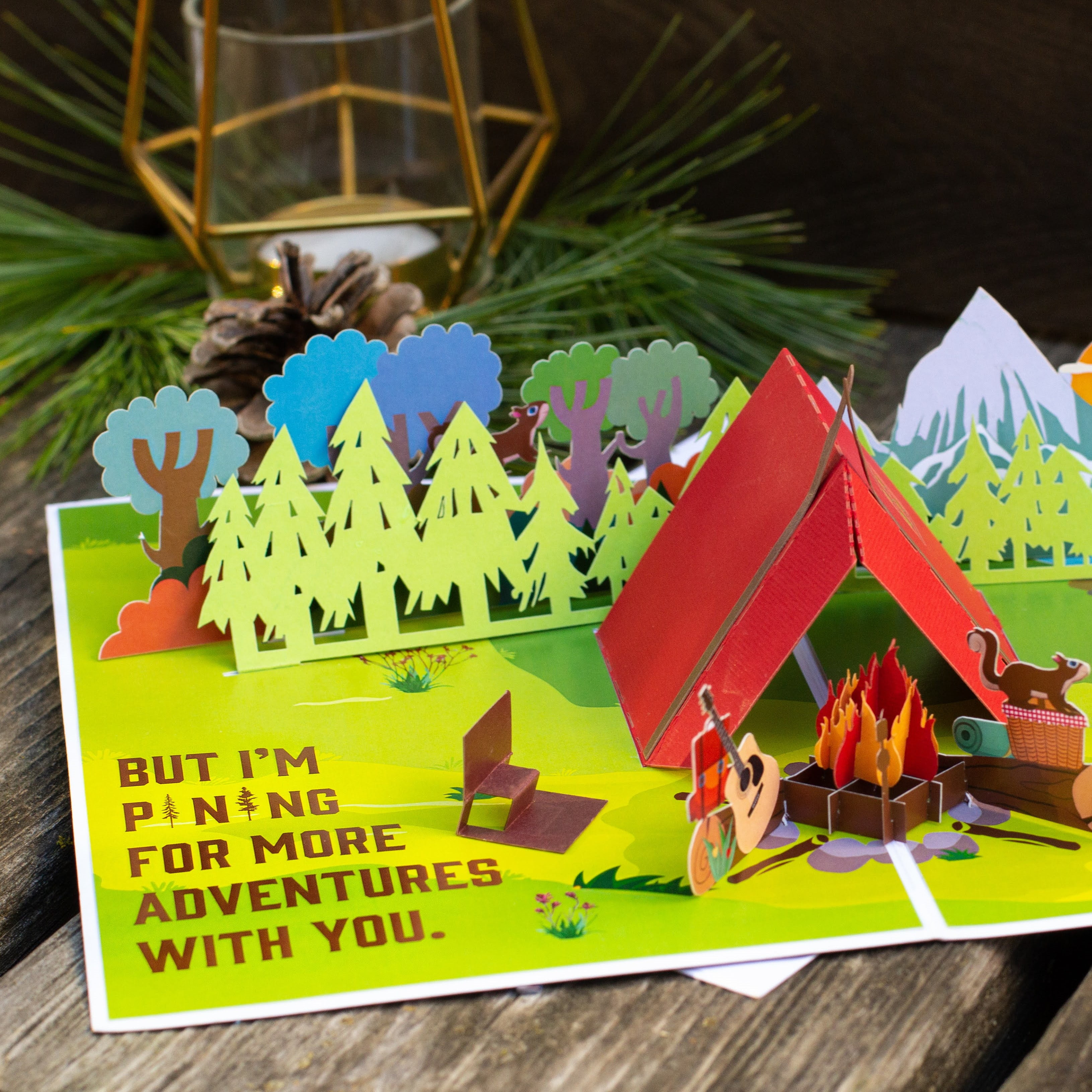 Cardstalked Sappy Tent Camping Pop-Up Anniversary Card - Unique ...