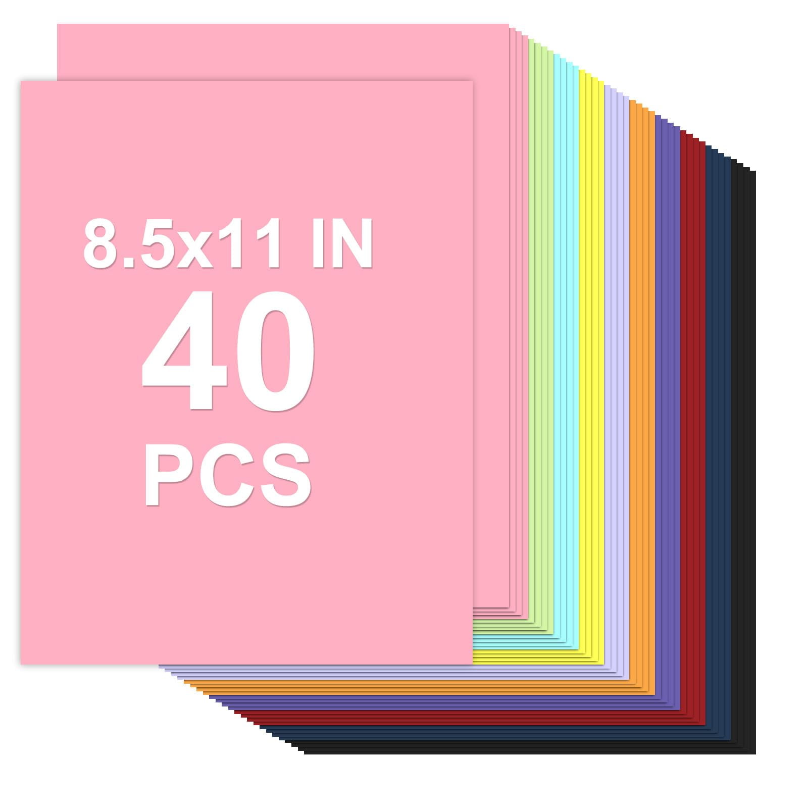 Cardstock 8.5 x 11, 10 MDA05 Colors Colored Printer Paper 75 lb/200 gsm ...