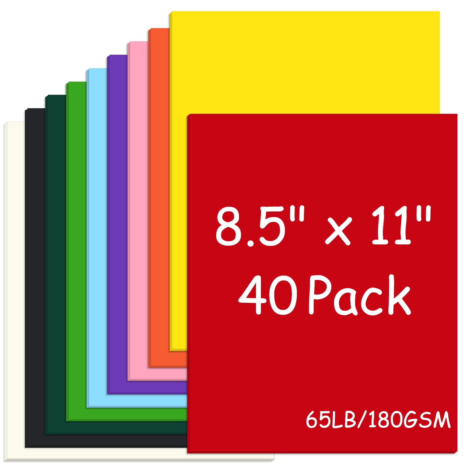 Cardstock 8.5 x 11,65Lb JKF25 Index Card Stock Color Paper,180gsm Cover ...
