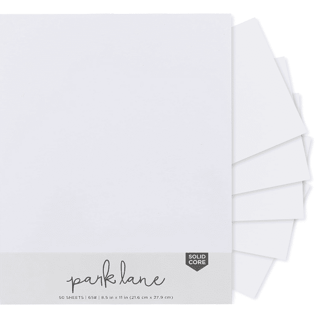 Cardstock 8.5 x 11 Paper Pack - White Cardstock Scrapbook Paper 65lb ...