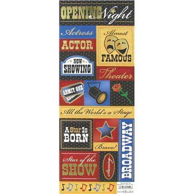 Cardstock Foil Stickers - Opening Night - Theater - Walmart.com