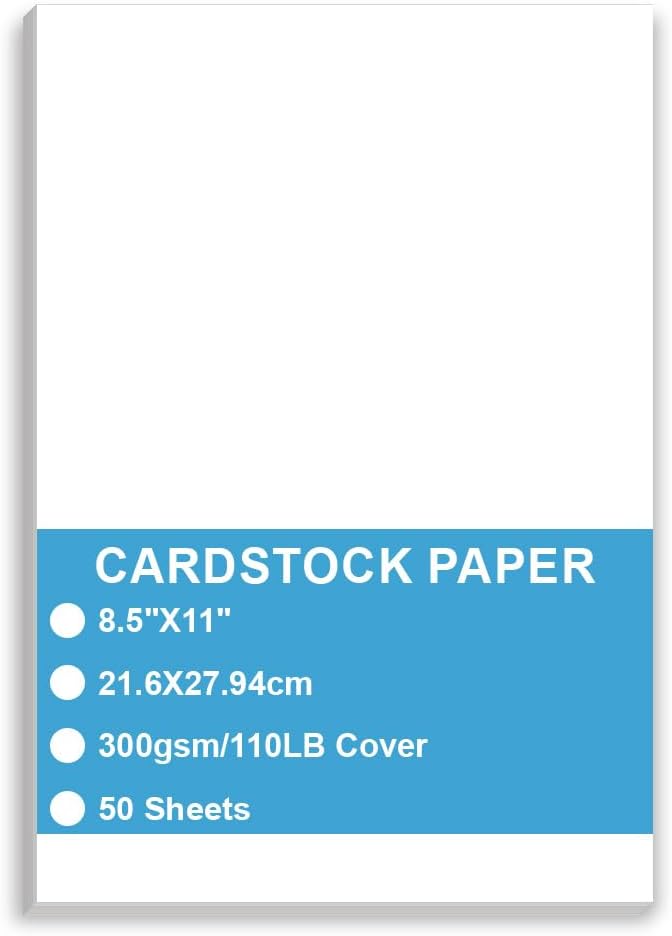 Cardstock Paper - Plain Heavy Bright White Stock, Cover Stock Paper ...