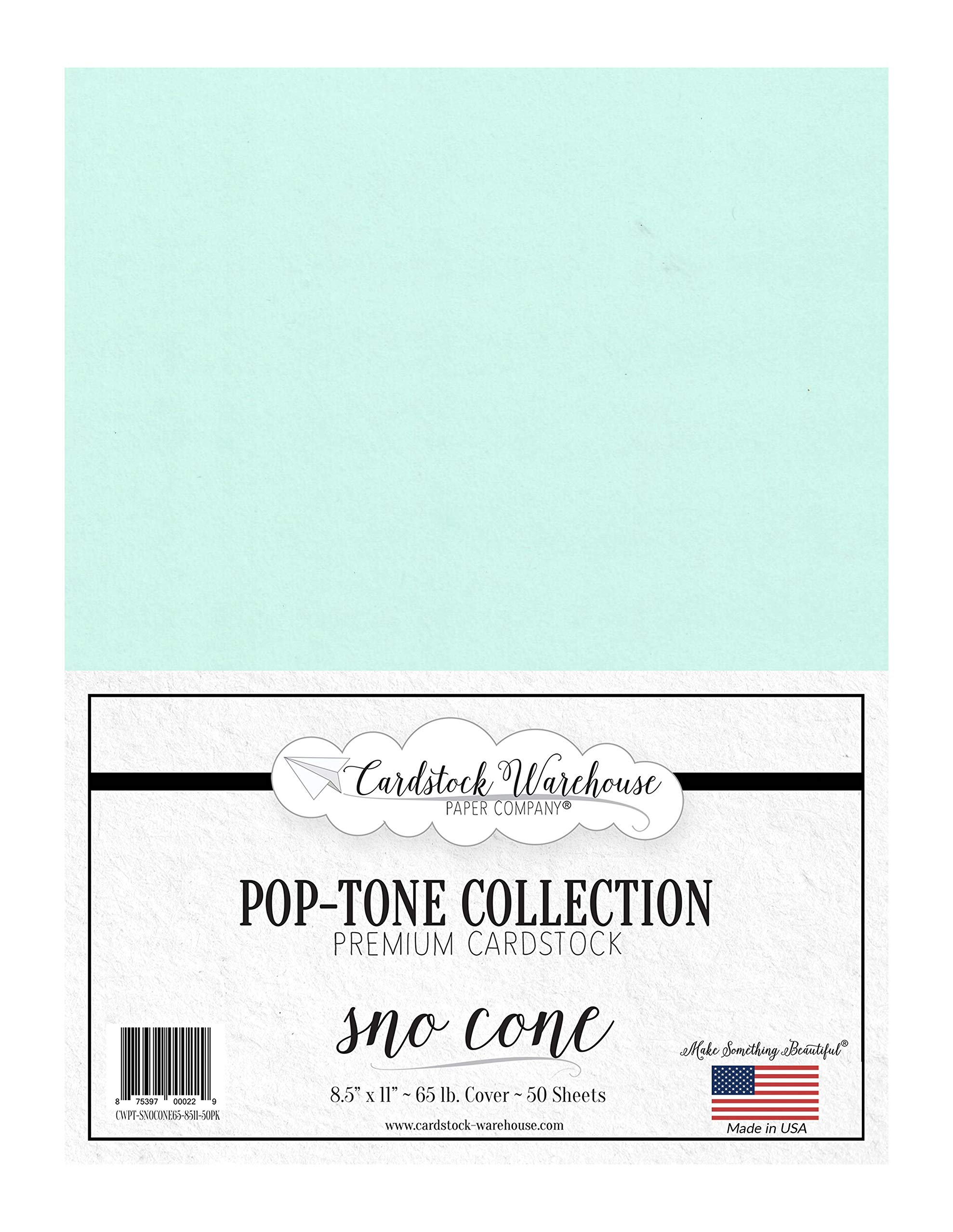Cardstock Warehouse Pop Tone Sno Cone Light Blue - 8.5 x 11" - 65 Lb ...