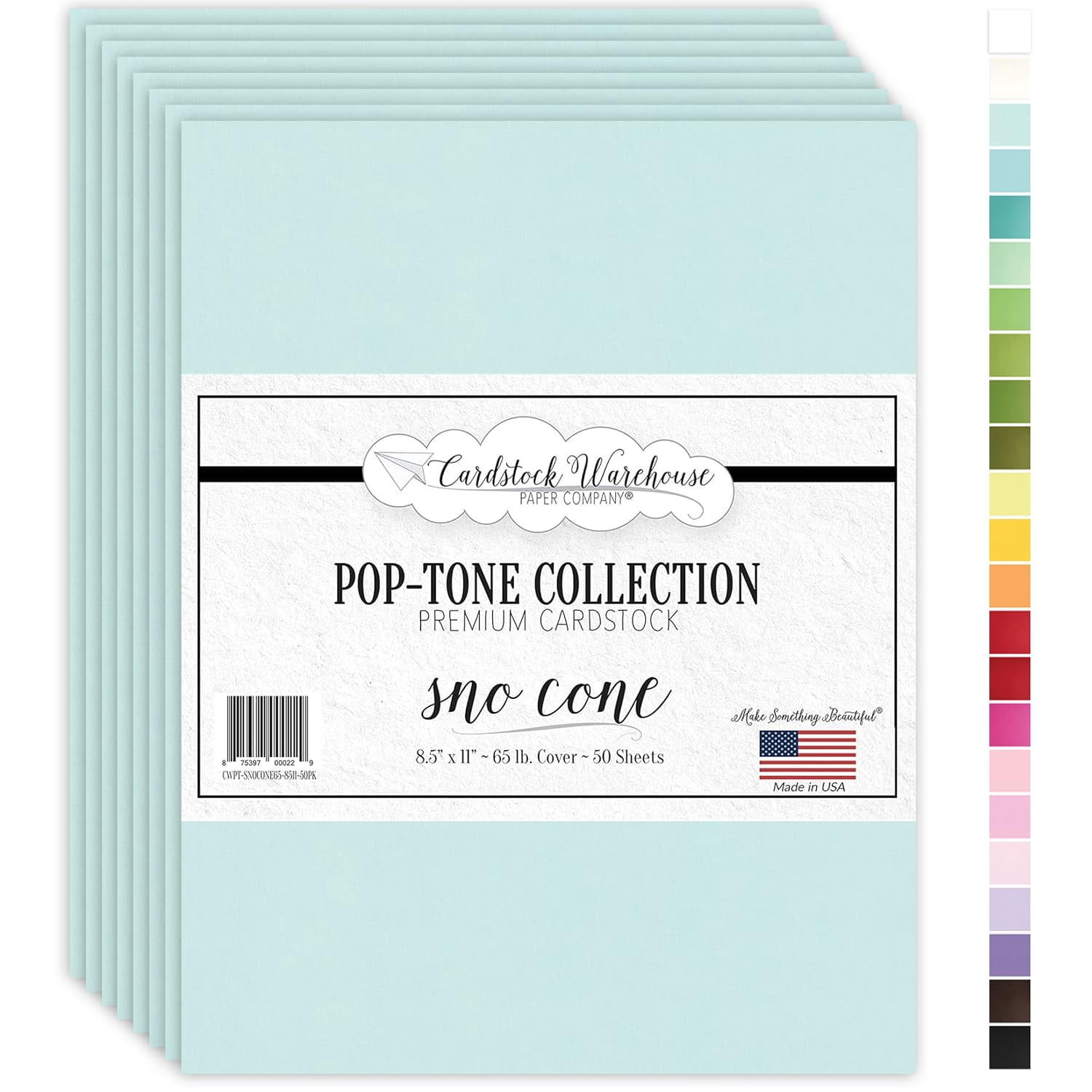 Cardstock Warehouse Pop-Tone Sno TSF6 Cone Light Blue Cardstock 50 ...