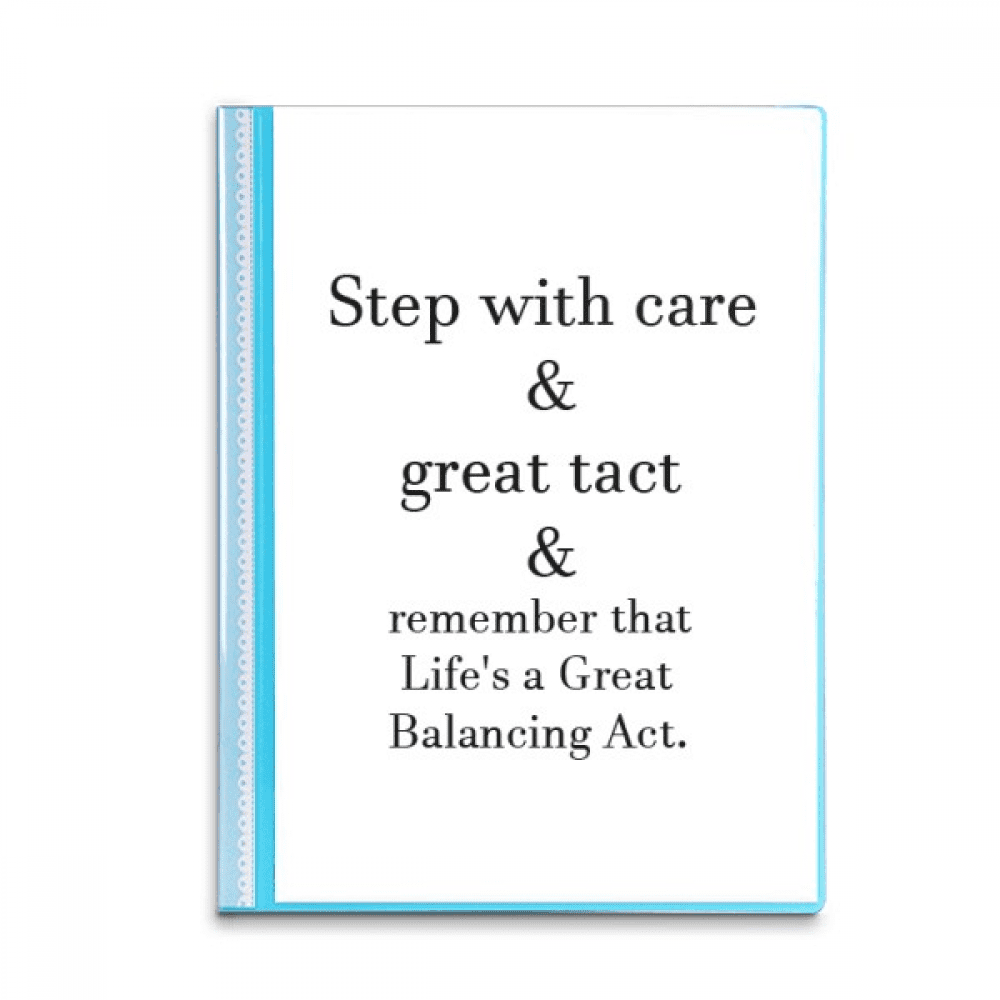 Care And Tact Give You Balance Life Quotes Book Sheet Protectors ...