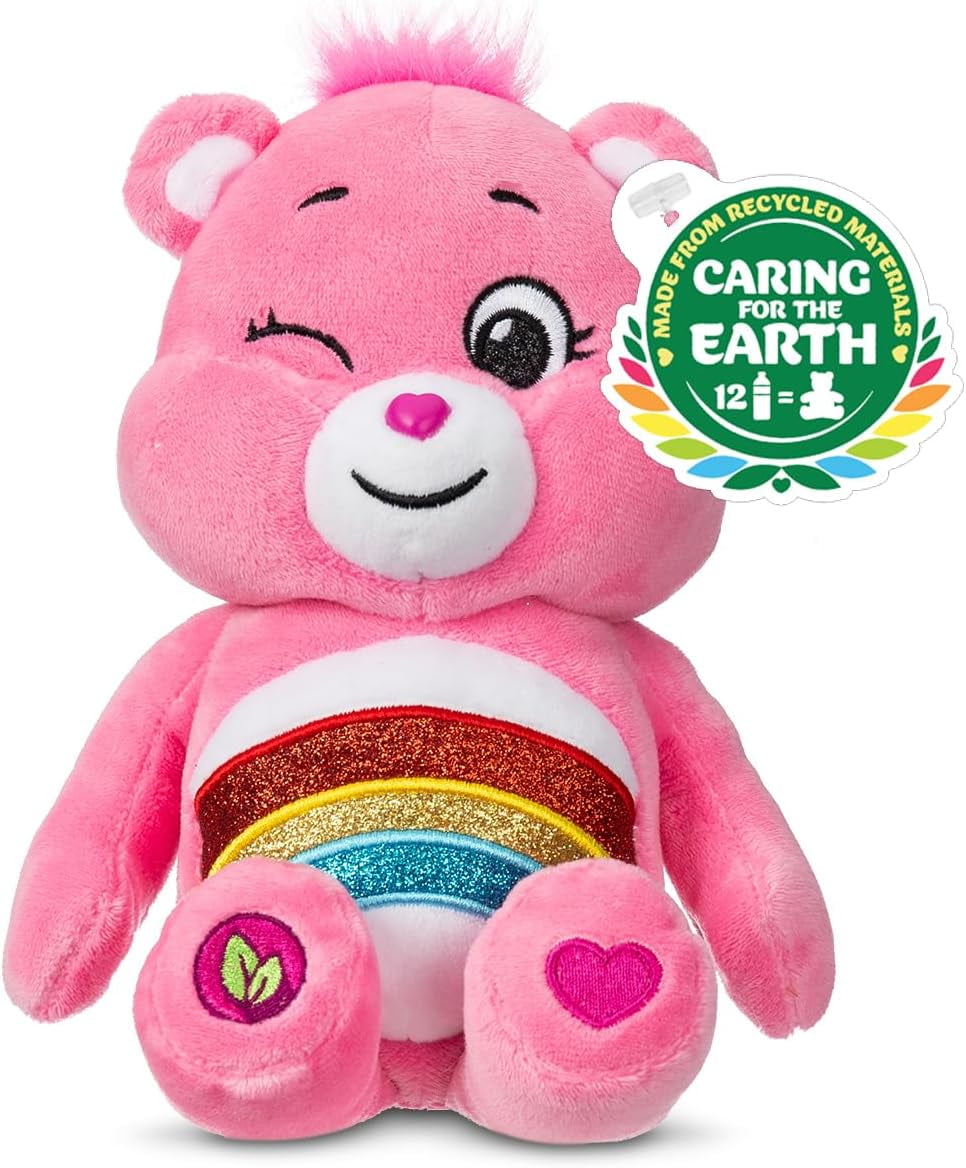Care Bears 9" Bean Plush (Glitter Belly) - Cheer Bear - Soft Huggable ...