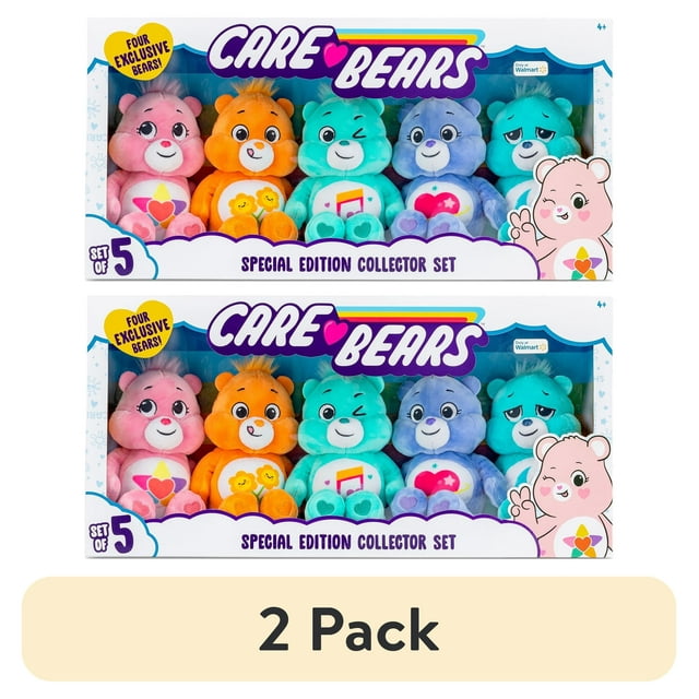 (2 pack) Care Bears 9" Plush Treasure Box 5 Pack Value Set - Walmart.com