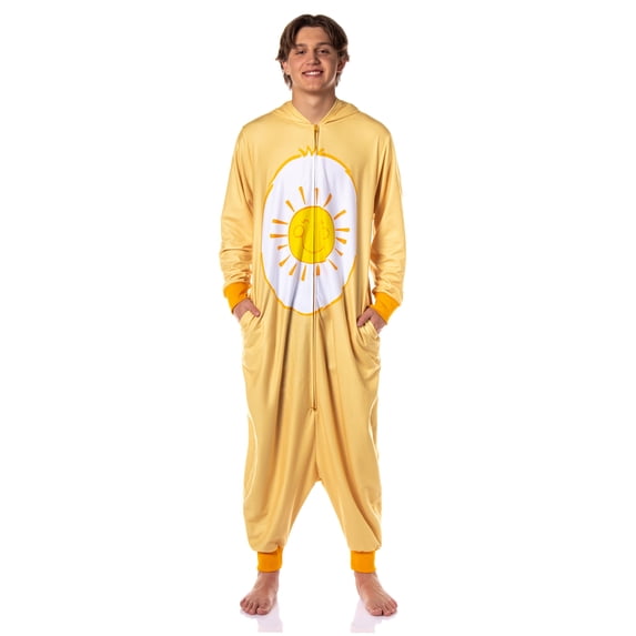 Care Bears Adult Kigurumi Union Suit Funshine Bear Costume Pajama ...