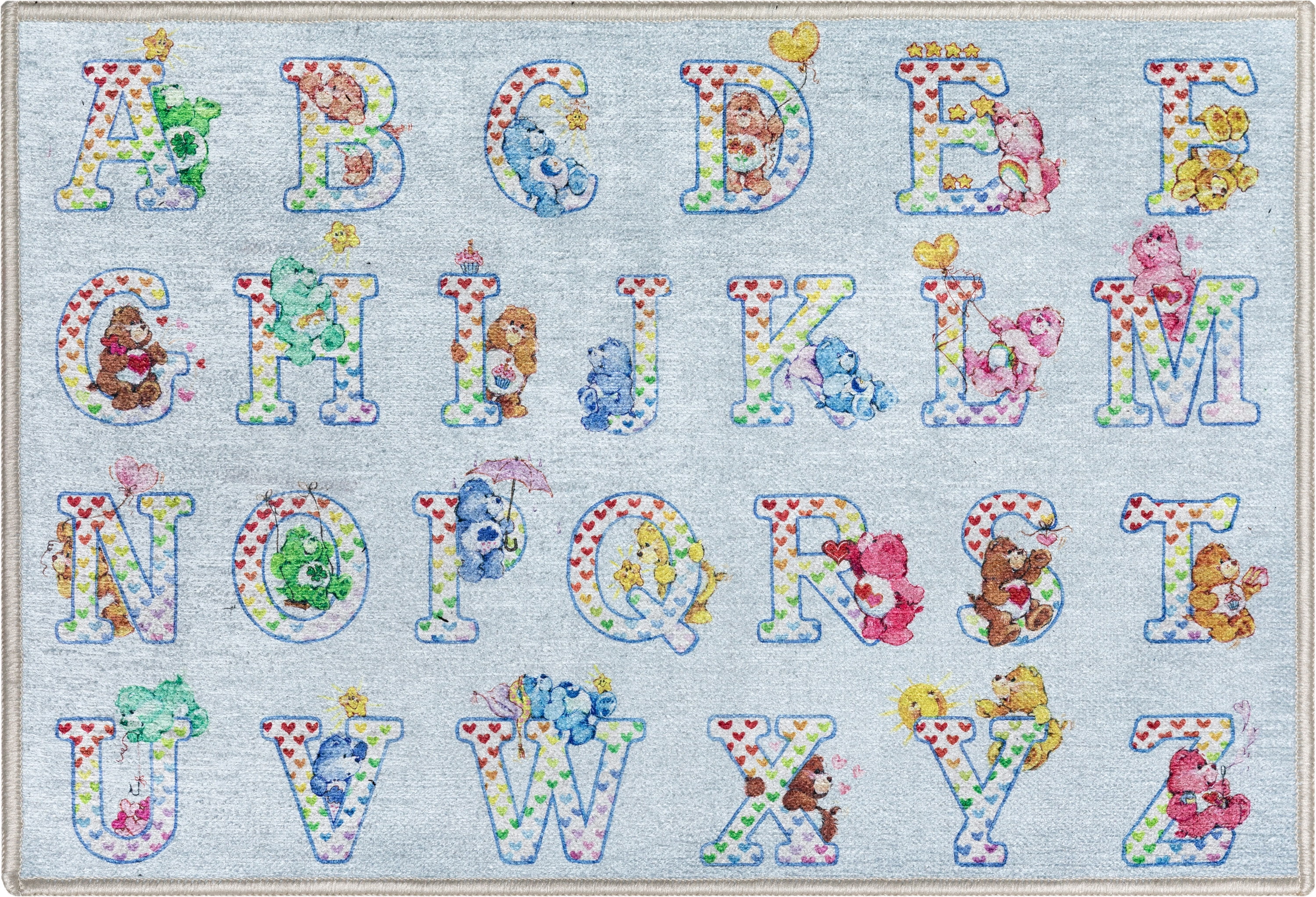 Care Bears Alphabet Baby 2' x 3' Multi Area Rug by Well Woven - Walmart.com